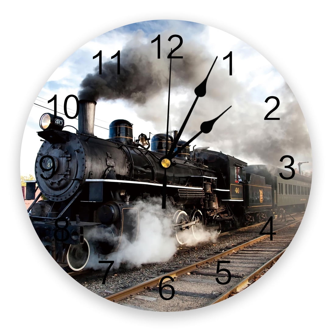 And Railway Travel 3d Wall Clock Modern Design Farmhouse r Kitchen ...