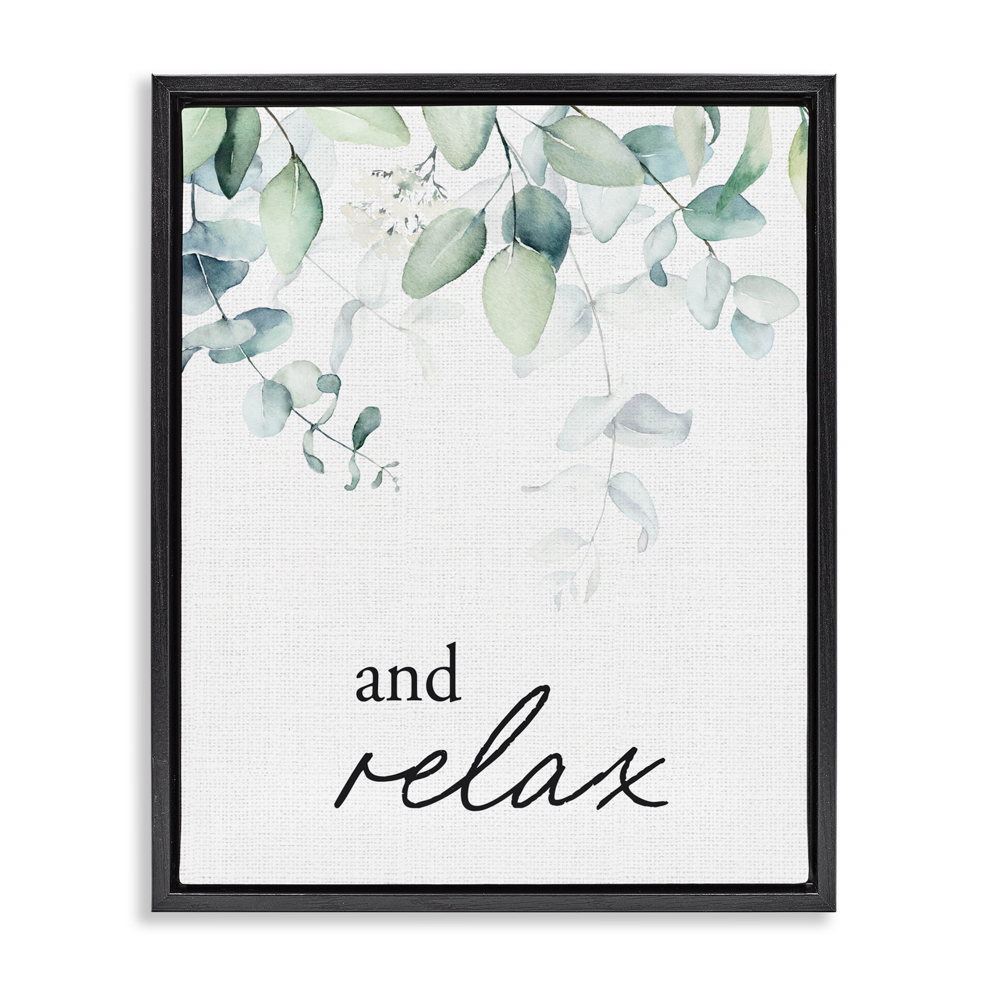 And Relax Minimal Herbs Black Framed Floater Canvas Wall Art, design by ...