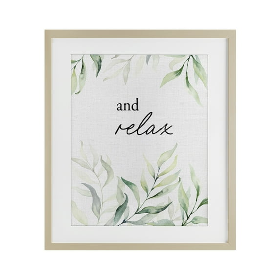 And Relax Soothing Greenery Birch Framed Print Under Glass, design by ...