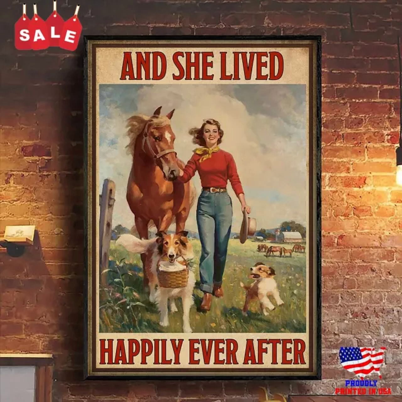 And She Lived Happily Ever After Cowgirl Poster Horse Cowgirls Home ...