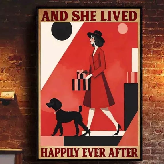 And She Lived Happily Ever After Dog Girl Poodle Dogs Walking Animal ...