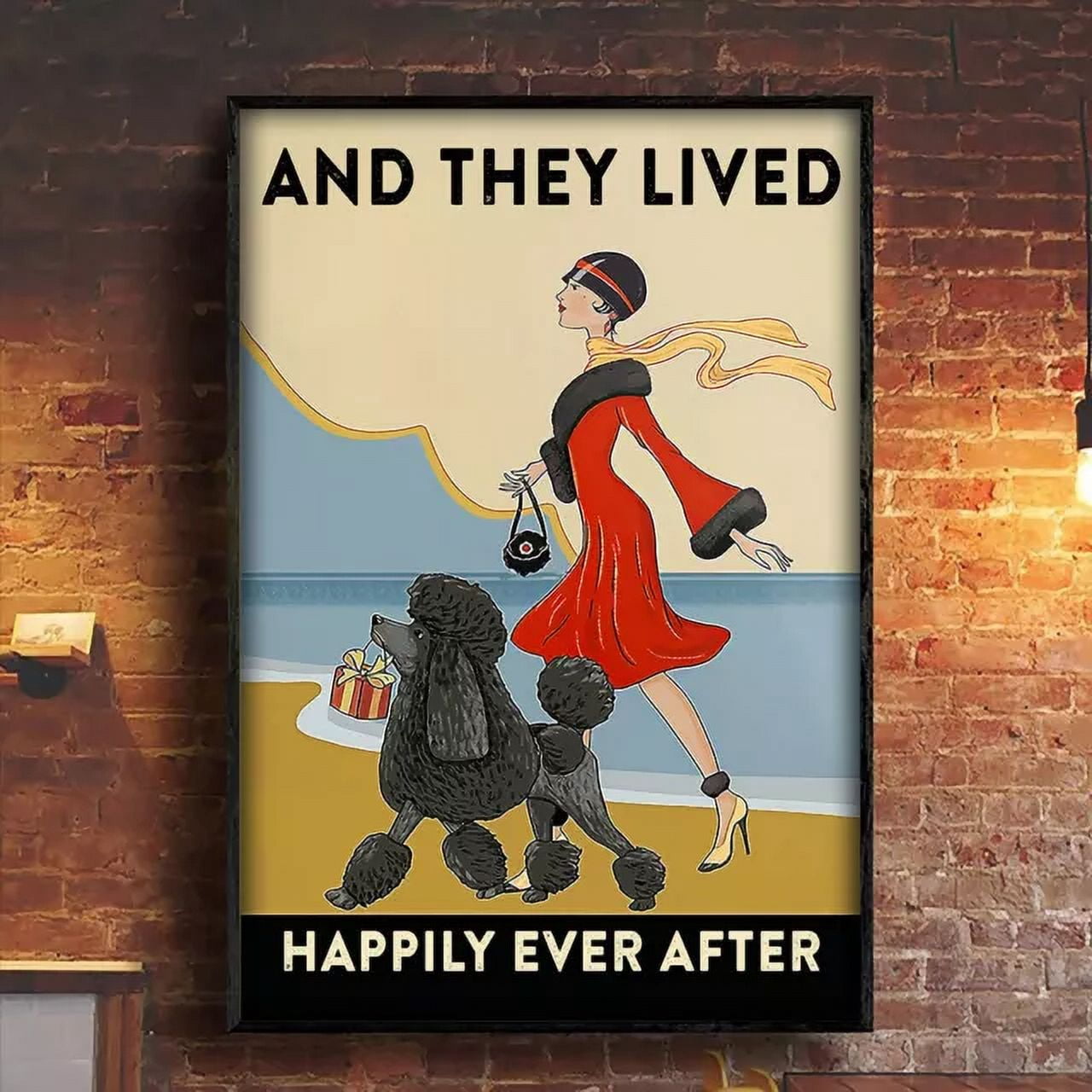 And She Lived Happily Ever After Dog Poodle Puppy Poster Home Decor ...