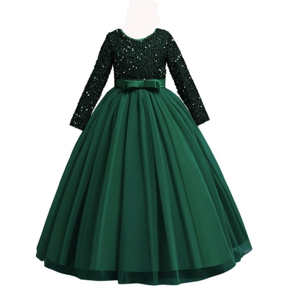 And Shine Elegant Formal Party Gown For Girls Long Sequin Detailed ...
