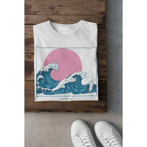 And So It Is Hokusai Wave Aesthetic T shirt - Tumblr Tee - Japanese ...