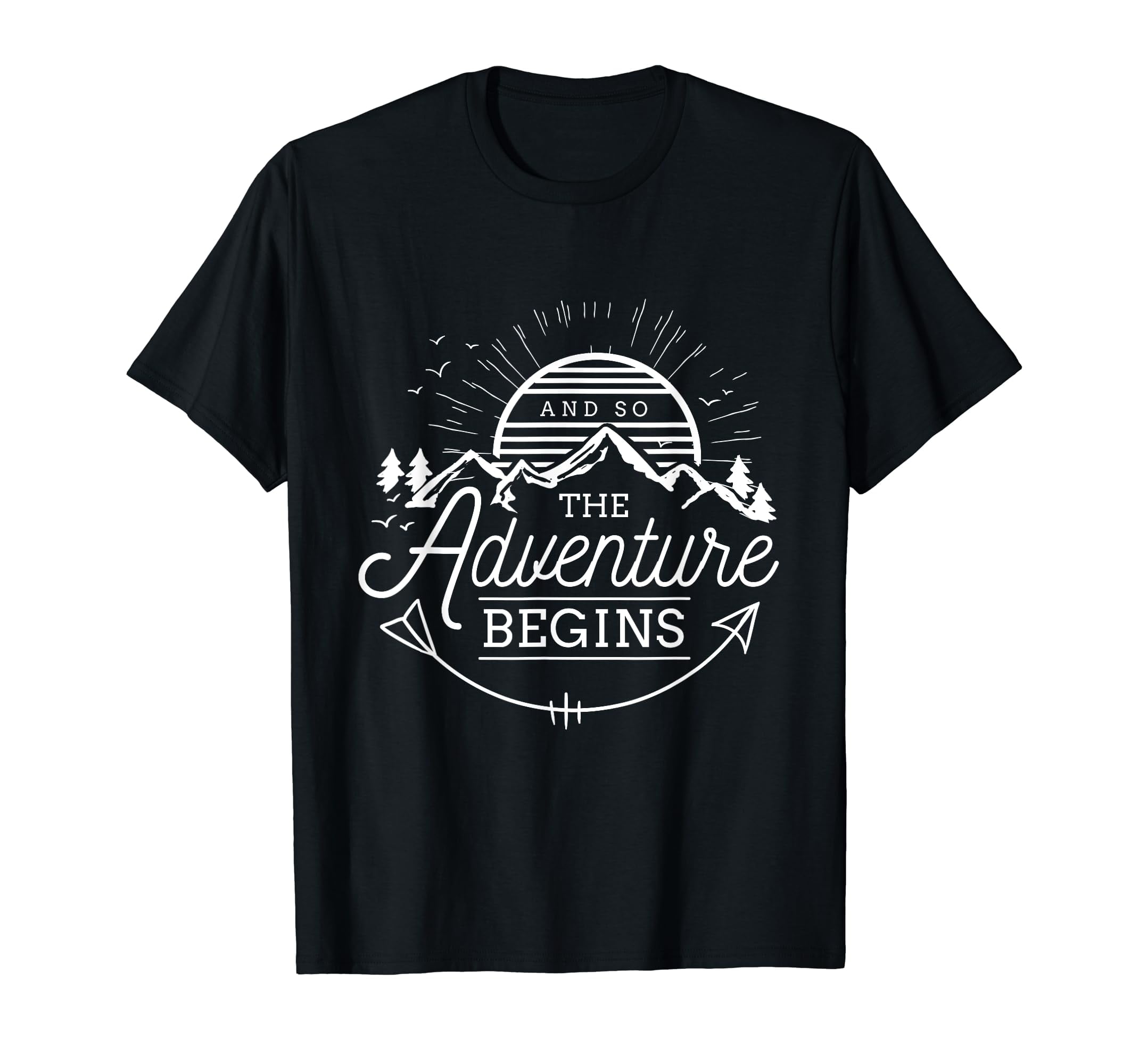 And So The Adventure Begins Adventure Camping Men Casual T-Shirt ...