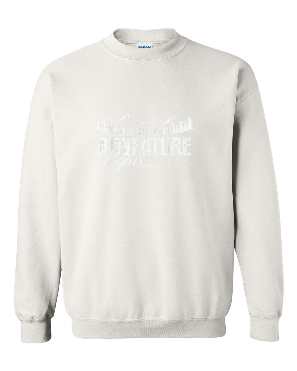 And So The Adventure Begins Road Sign Inspired Graphic Quote Sweatshirt ...