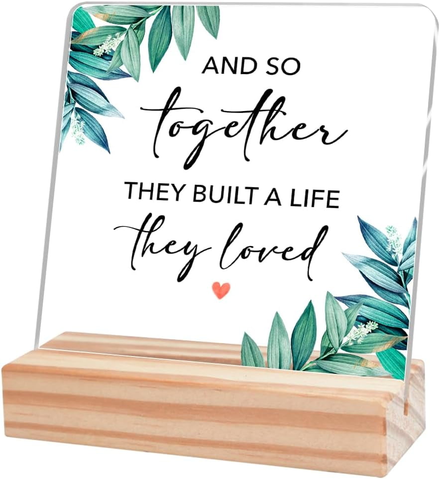 And So Together They Built a Life They Loved Sign,Wedding Gift for ...