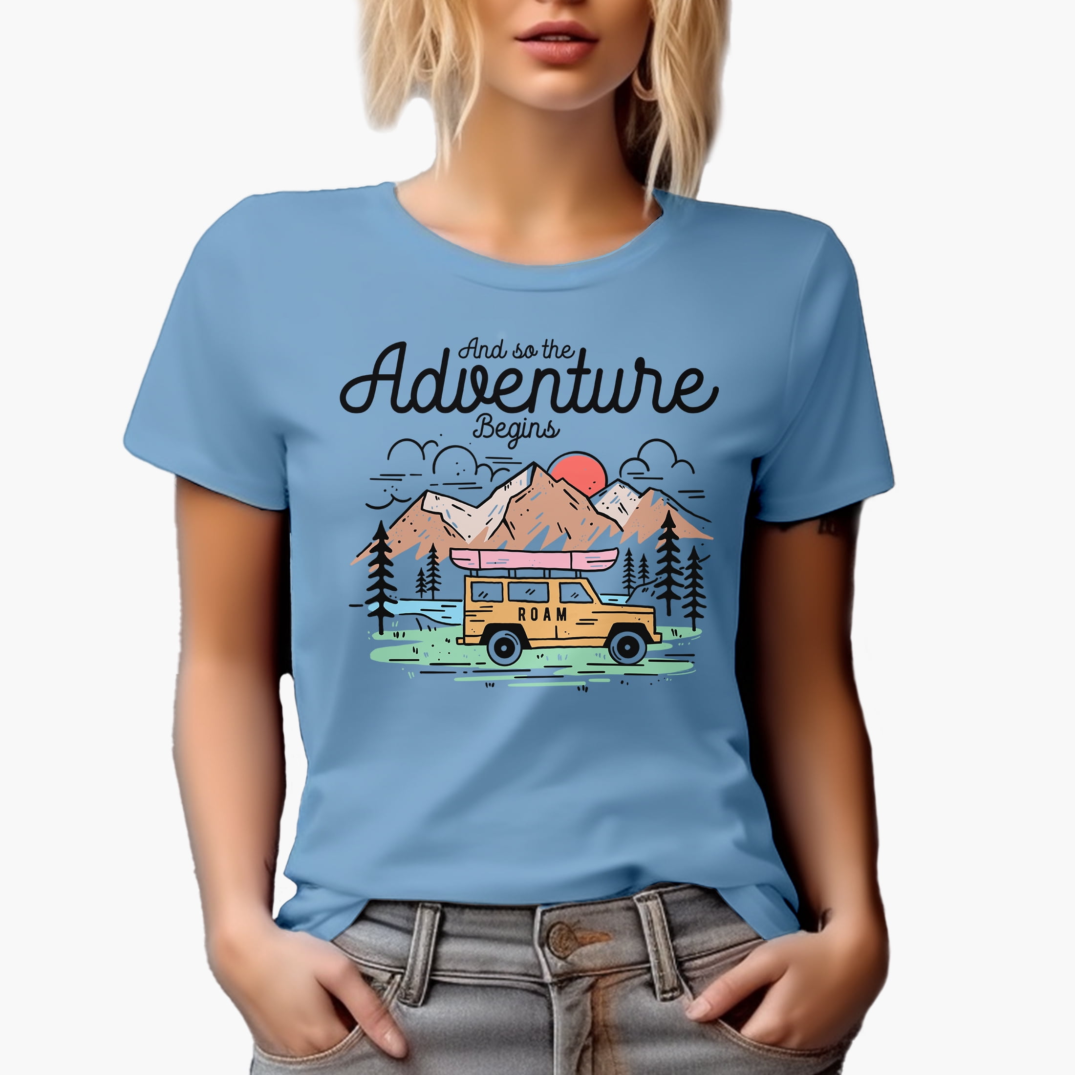 And So the Adventure Begins, Travel, Vacation or Nature Trip Art Themed ...