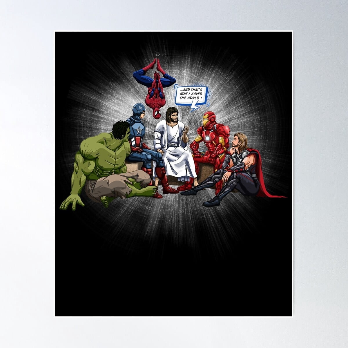 And That?S How I Saved The World! Jesus 2019 Poster Wall Art, Wall Art ...