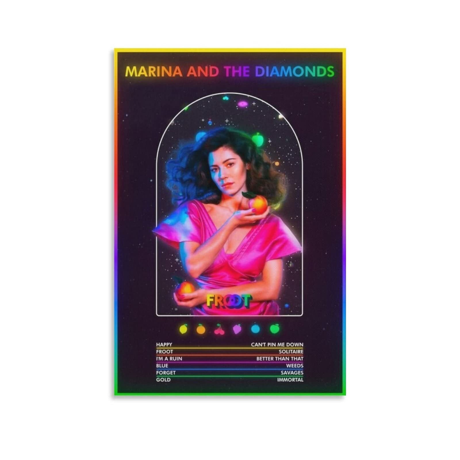 And The Diamonds - FROOT Poster Canvas Poster Wall Decorative Art ...
