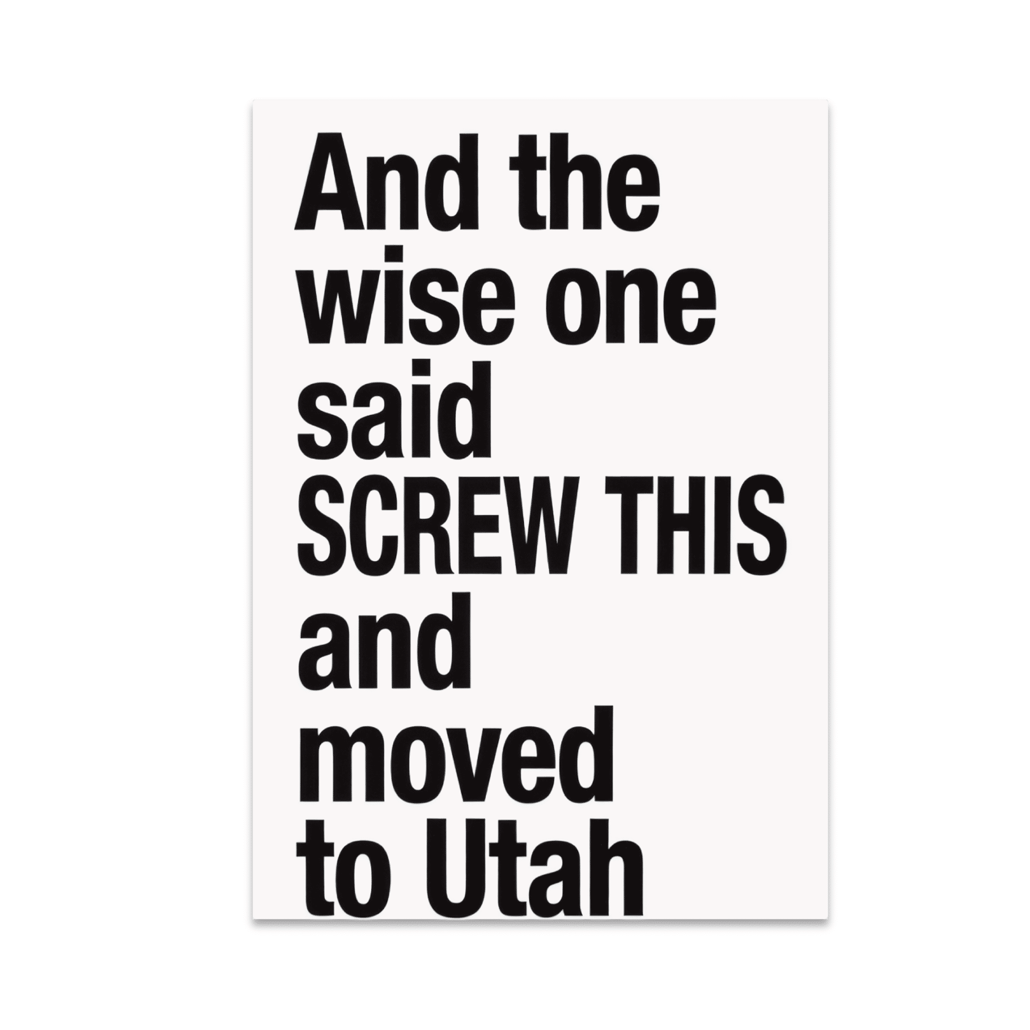 And The Wise One Said Screw This And Moved To Utah - Relocation ...