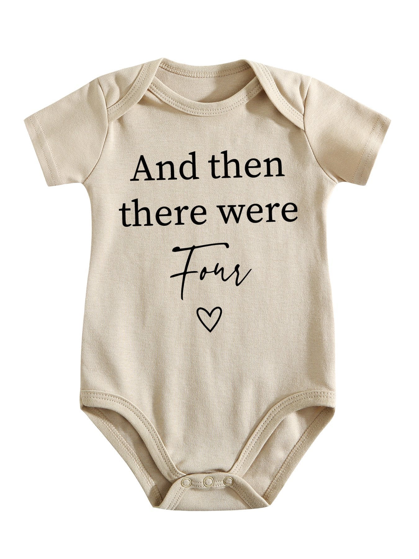 And Then There Were Four Baby Romper Grandparent Pregnancy Announcement ...