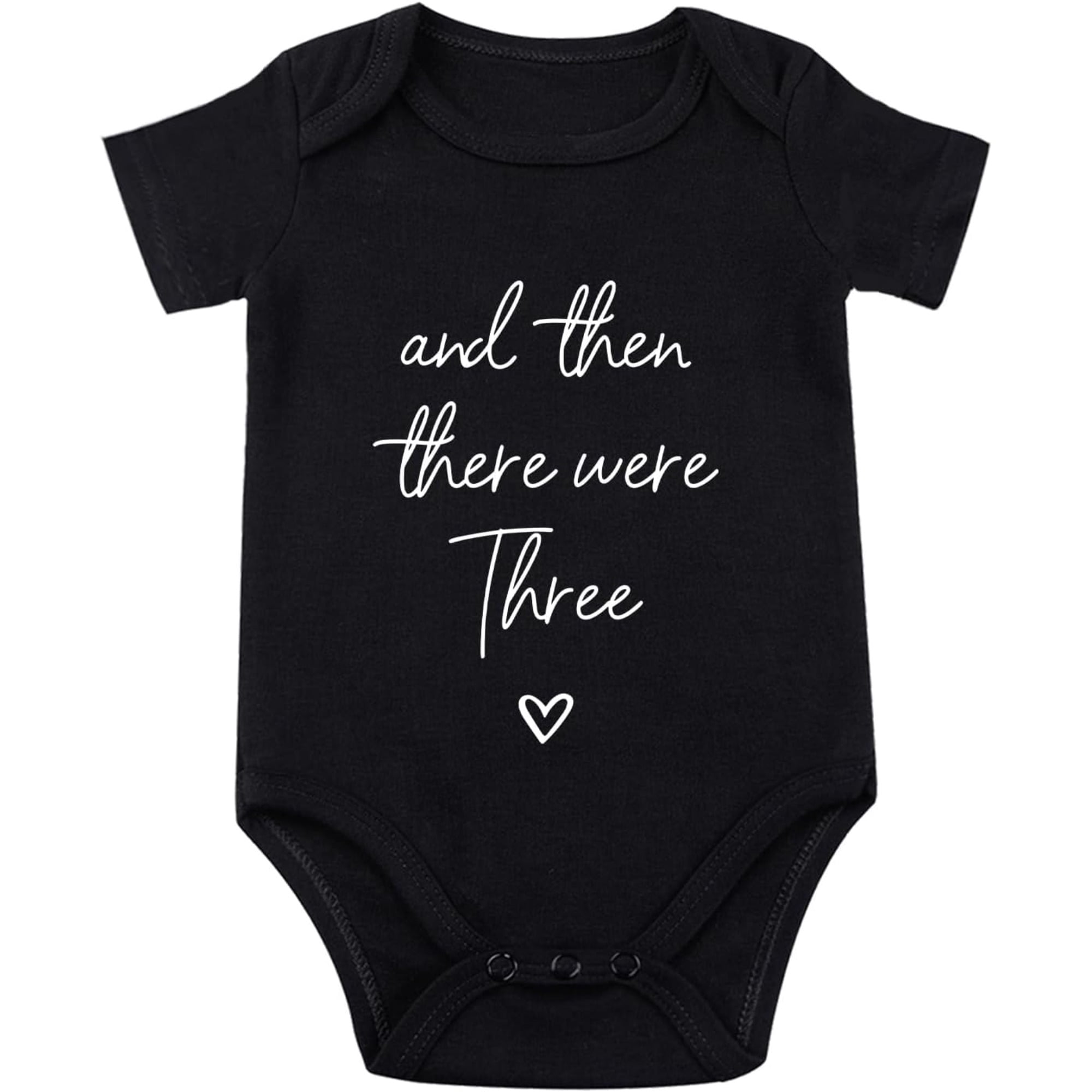 And Then There Were Three Bodysuit for Baby Pregnancy Announcement ...