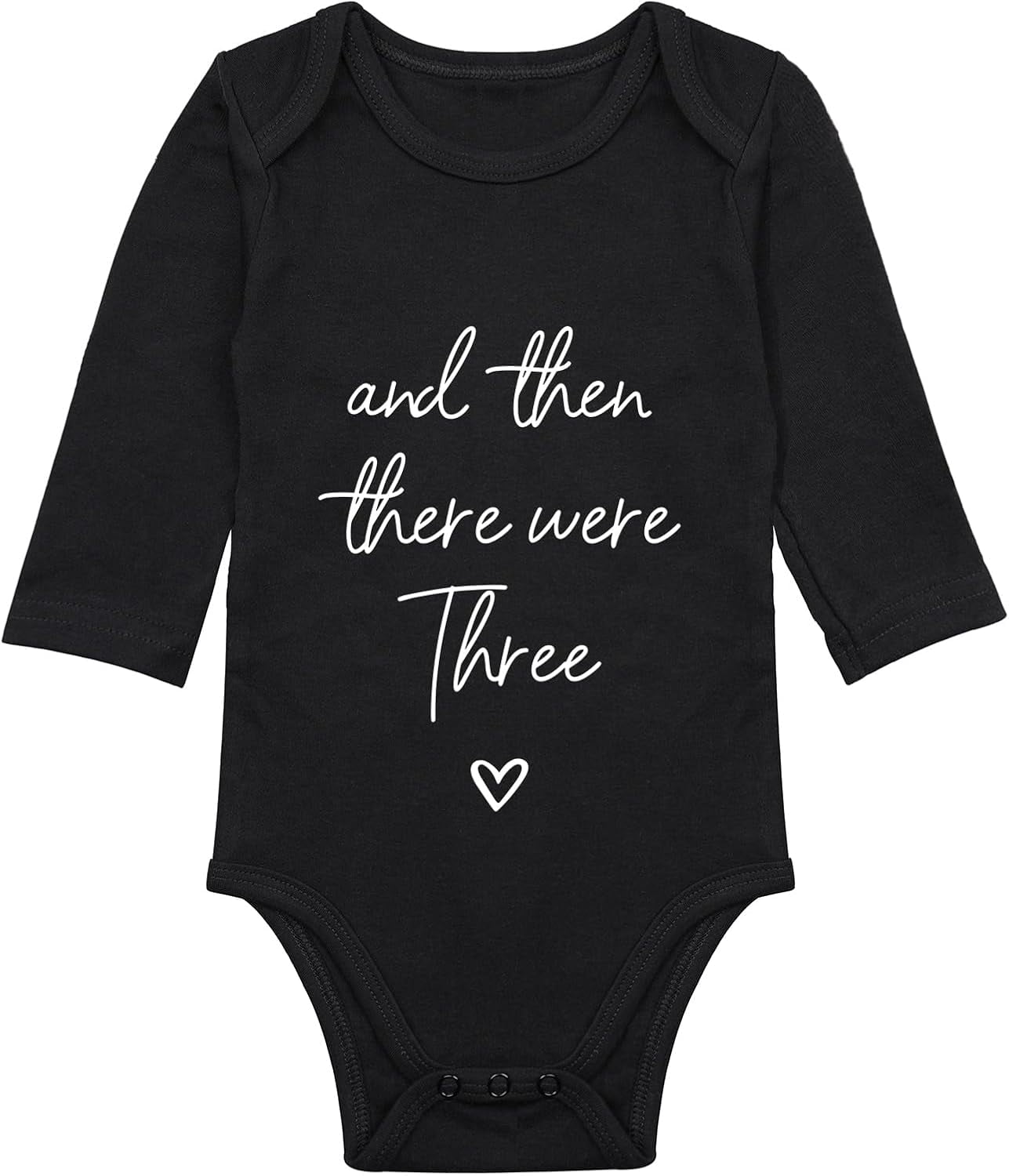 And Then There Were Three Bodysuit for Baby Pregnancy Announcement ...