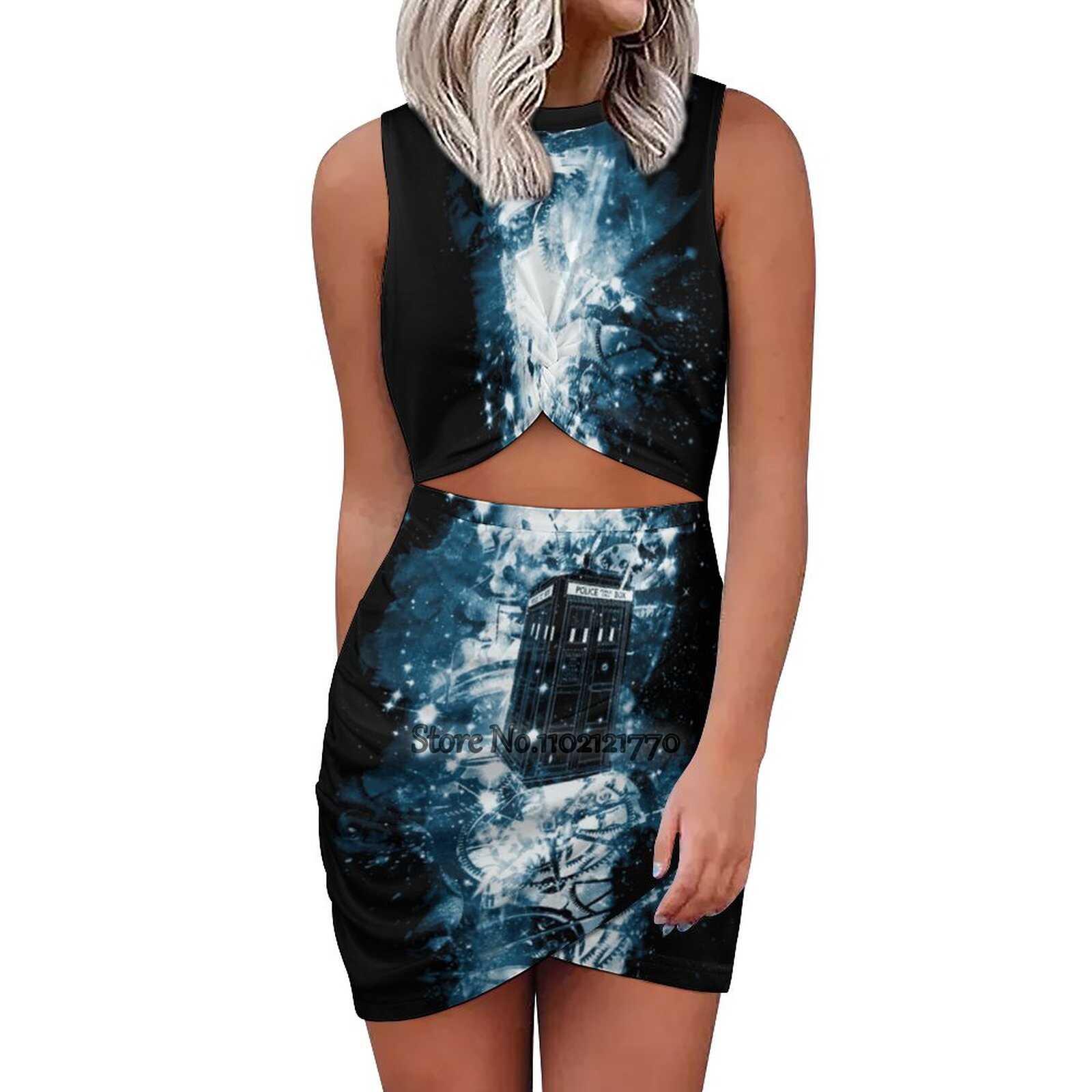 And Time Square Neck Dress Summer Dress Women Elegant Halter Print ...