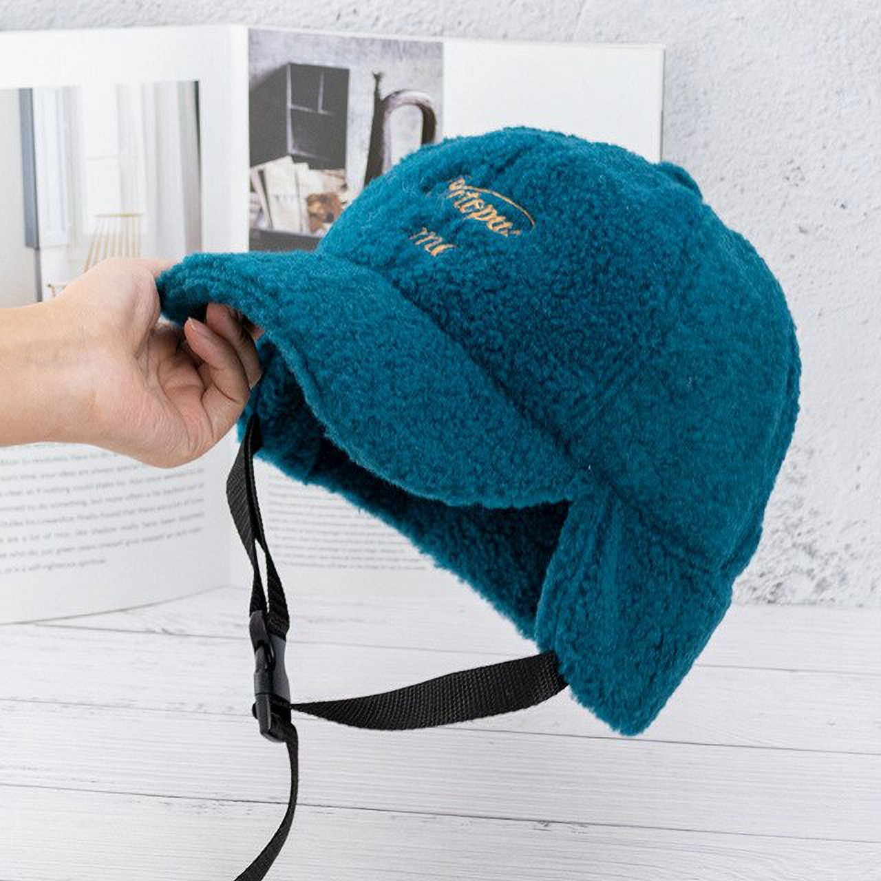 And Winter Retro Aviator Lamb Wool Letters Cycling Lei Feng Cap Men And ...