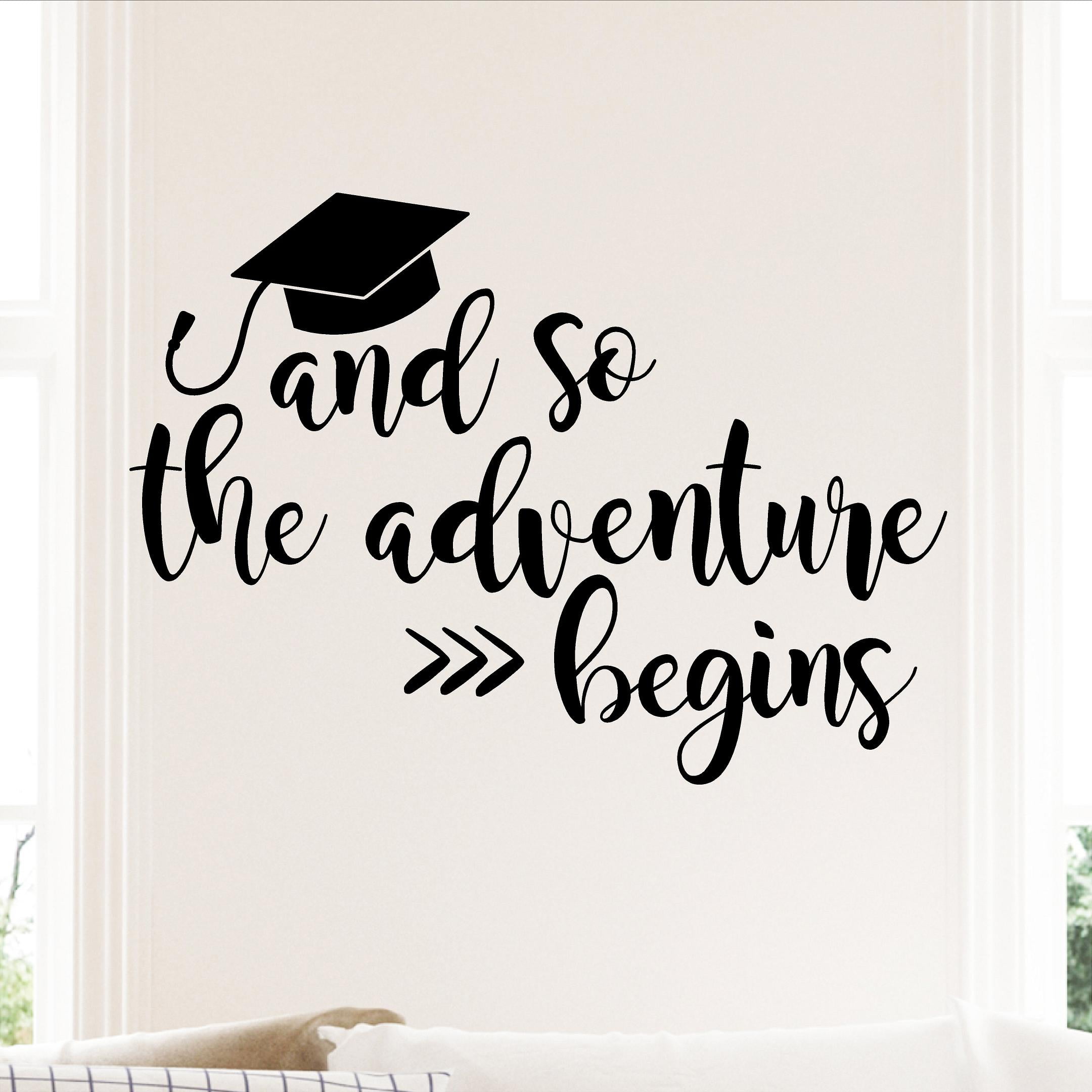 And so the adventure begins with Graduation Cap School Colors Decal ...
