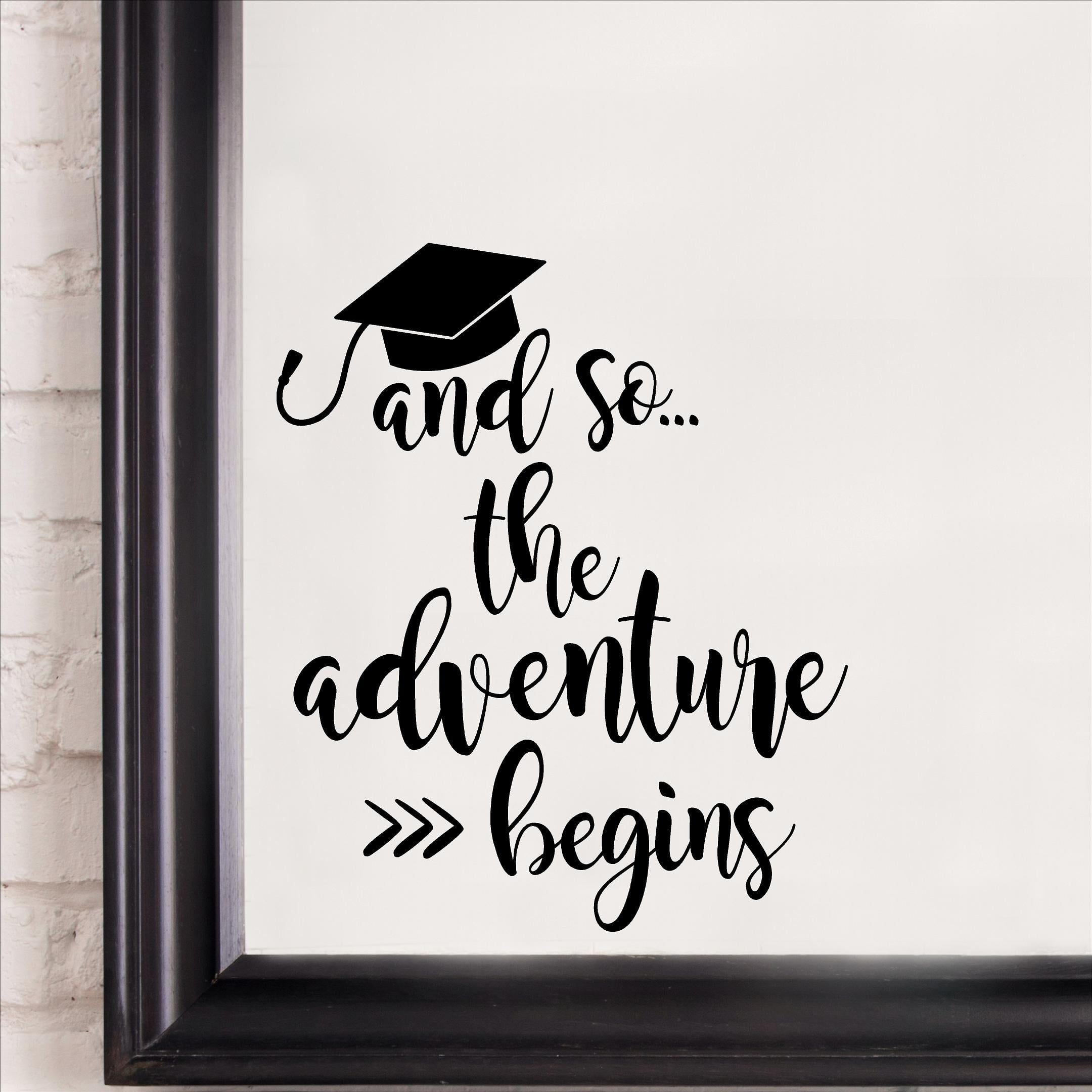 And so the adventure begins with Graduation Cap School Colors Decal ...
