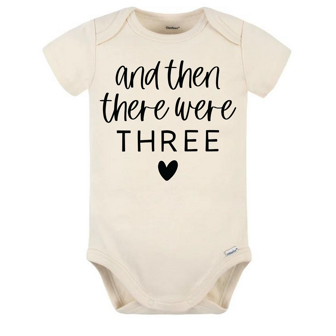 And then there were three Onesie®, Pregnancy Announcement, Pregnancy ...