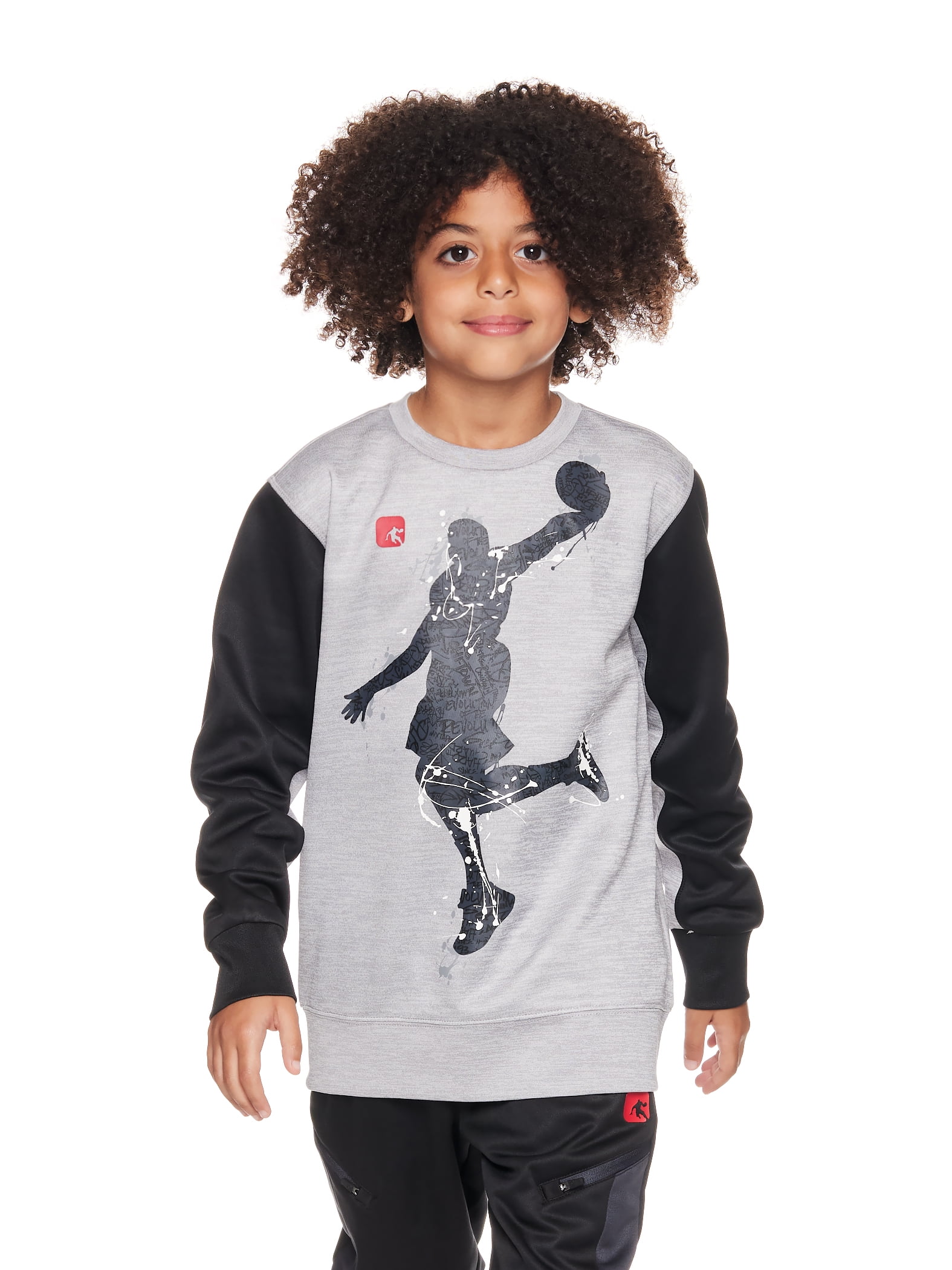 And1 Boys Active Fastbreak Crewneck Sweater, Sizes 4-18 - Walmart.com