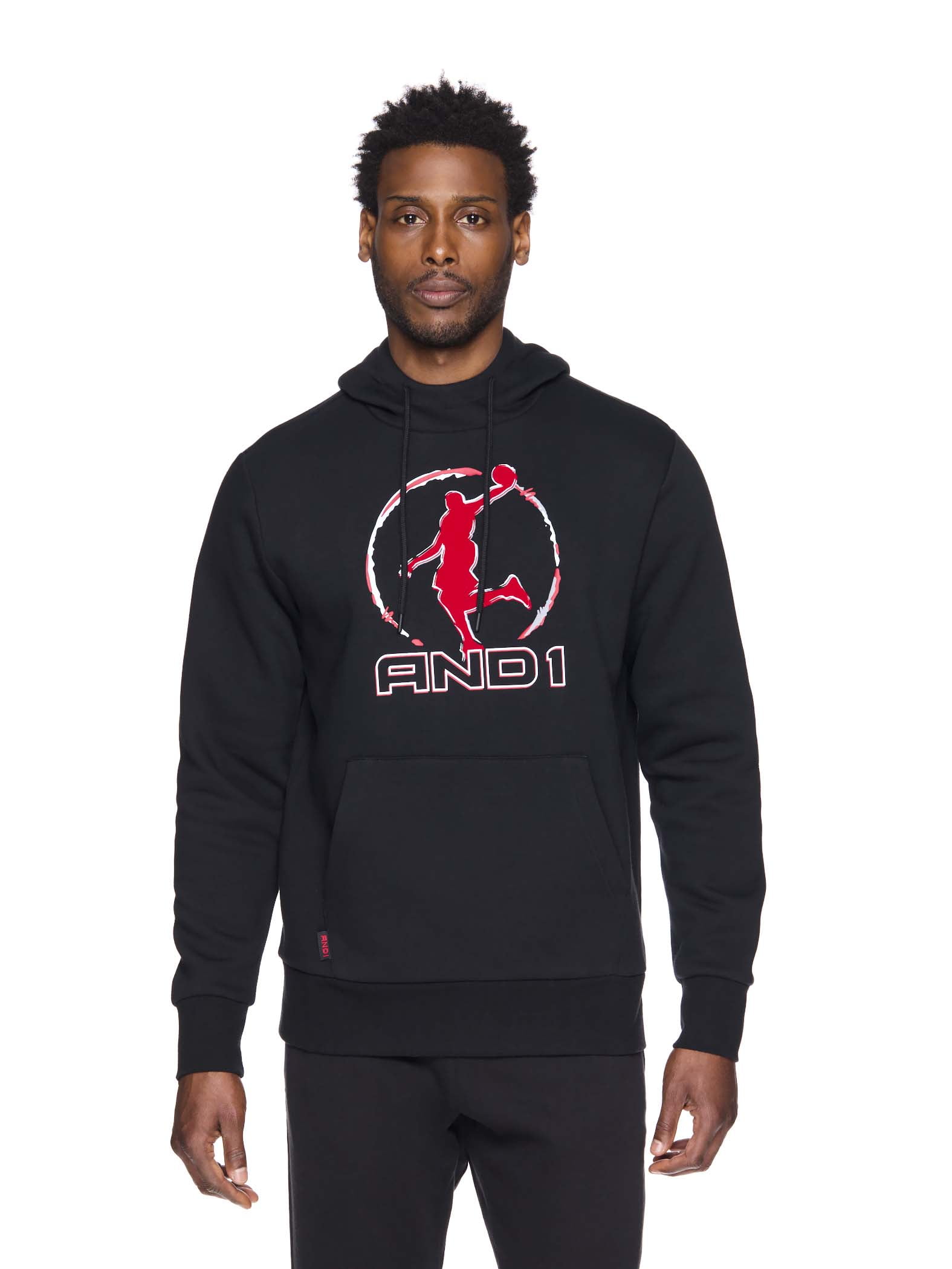 AND1 Men's Double Team Hoodie, Sizes Up to 5XL, Fleece Pullover ...