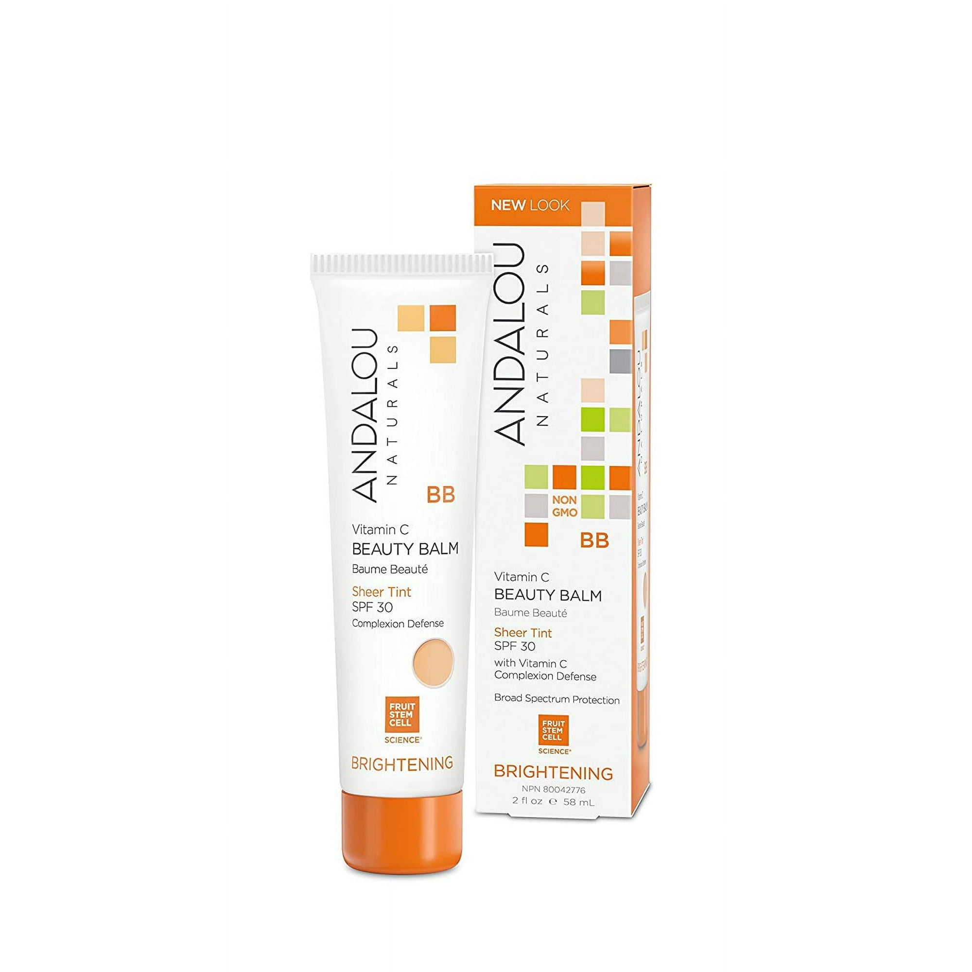 Andalou Naturals Vitamin C BB Beauty Balm Sheer Tint SPF 30, 2-in-1 BB ...