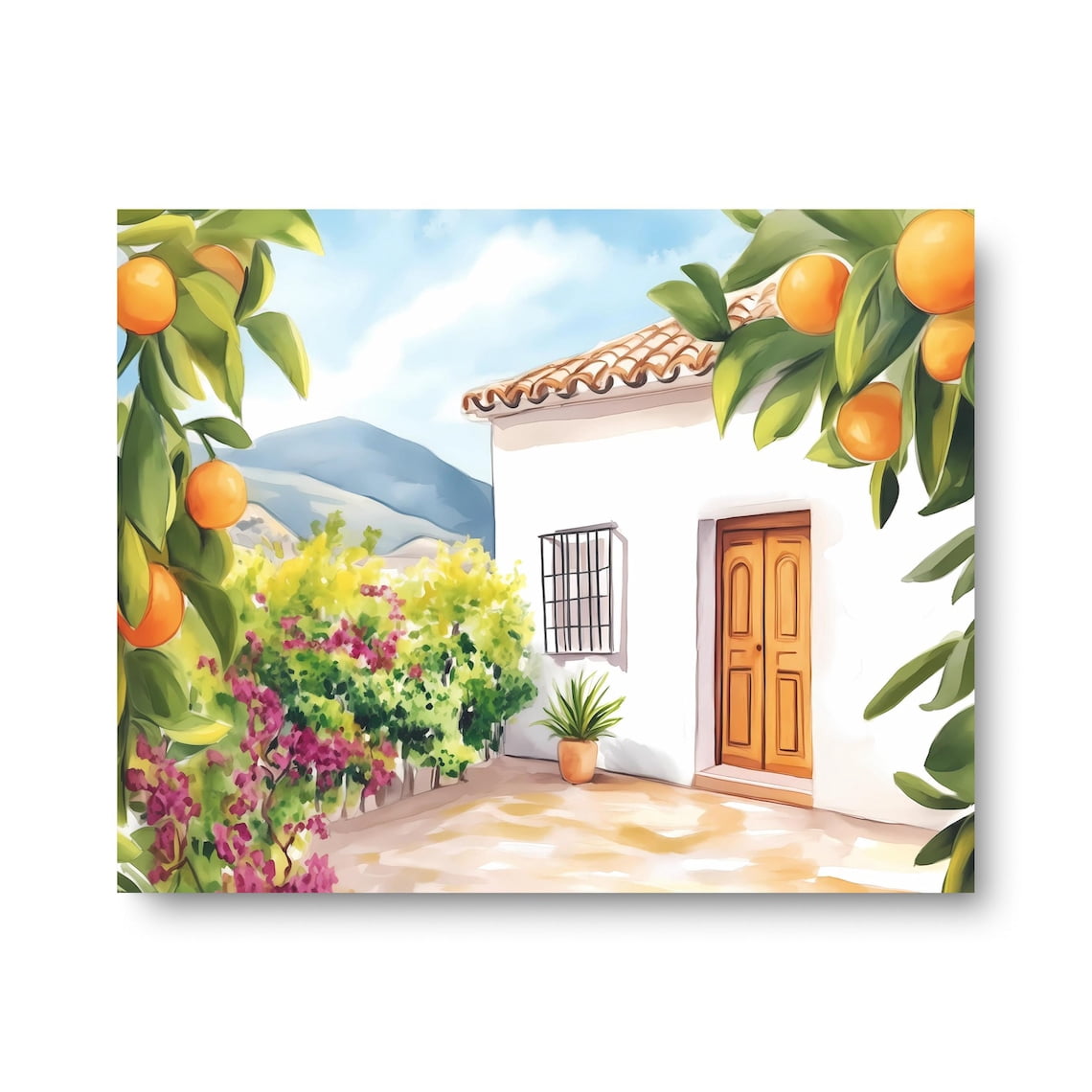Andalusia Spain Spanish Countryside Rustic Farmhouse Unframed Paper ...