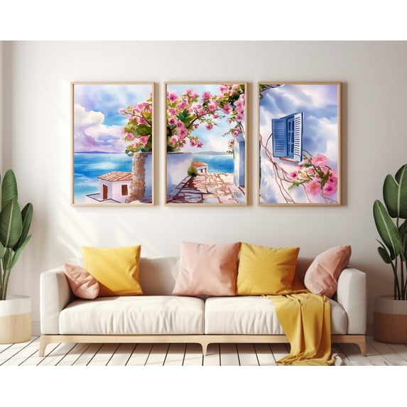 Andalusian Alleyway Coastal Spain Wall Art Mediterranean Spanish ...