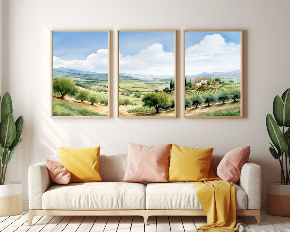 Andalusian Countryside Spain Wall Art Rural Landscape Mediterranean ...