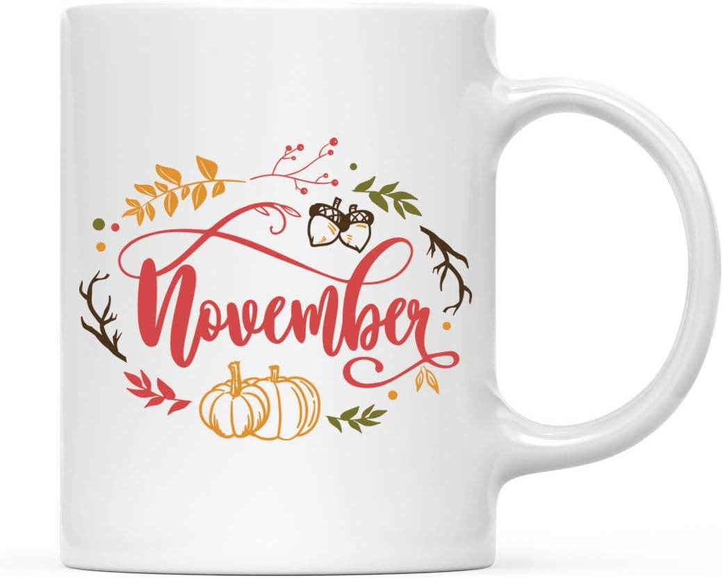 Andaz Press Fall Autumn Season 11oz. Coffee Mug Gift, My Blood Type is ...