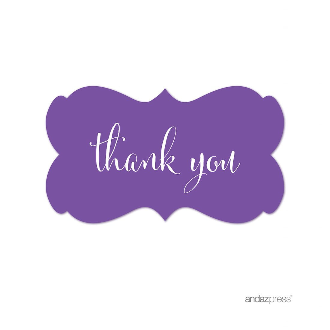 Andaz Press Fancy Frame MMF7 Rectangular Label Stickers, Thank You ...