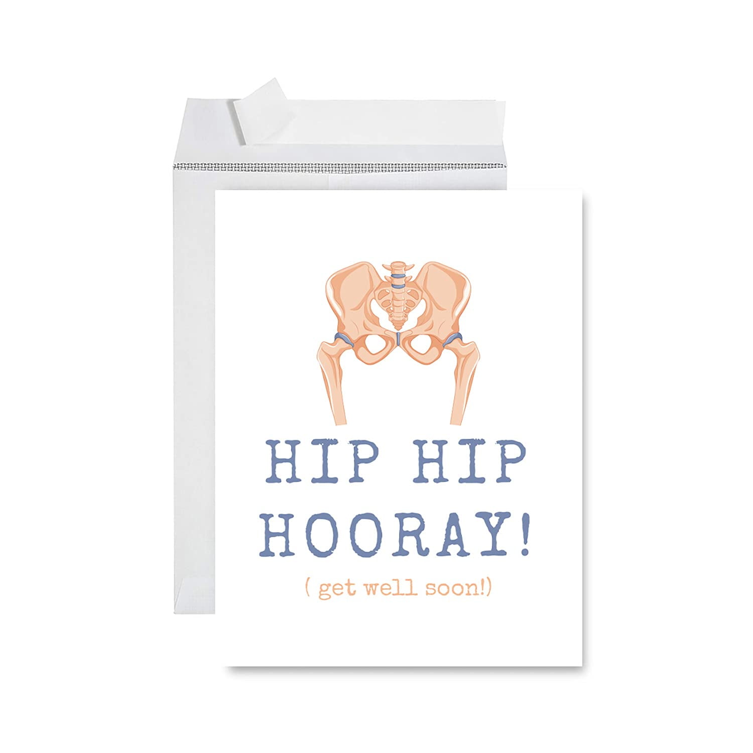 Andaz Press Funny Get Well Soon Jumbo Card 8.5 x 11 inch Blank Hip Hip ...