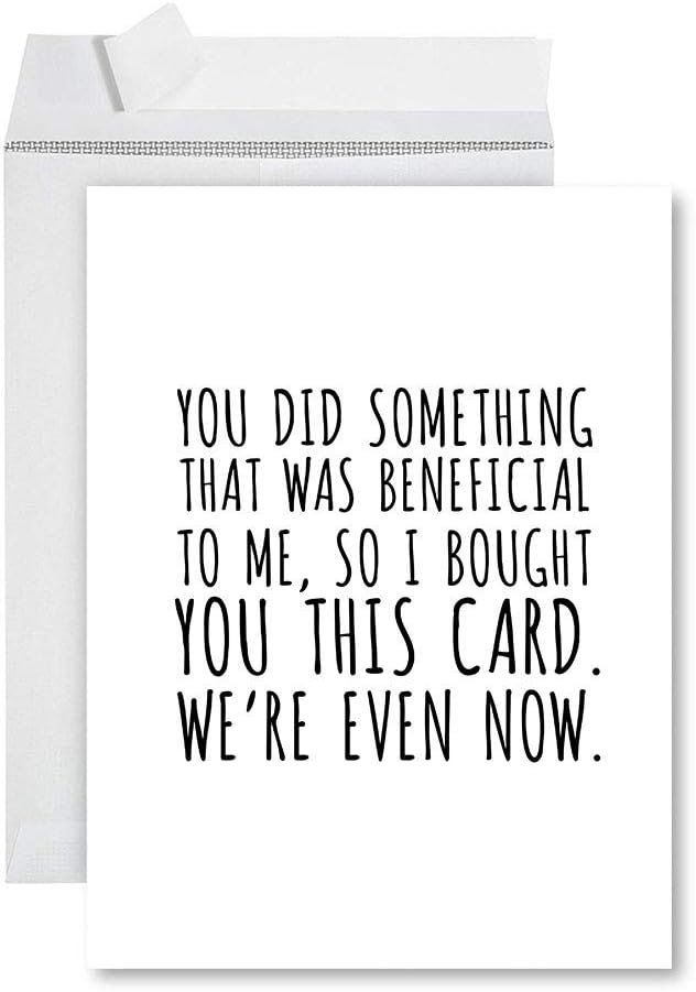 Andaz Press Funny Jumbo Thank You Card With Envelope 8.5 x 11 inch ...