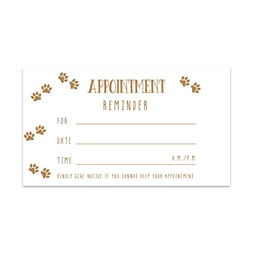 Andaz Press Paw Prints Appointment Business Cards for Dog Grooming, Dog ...