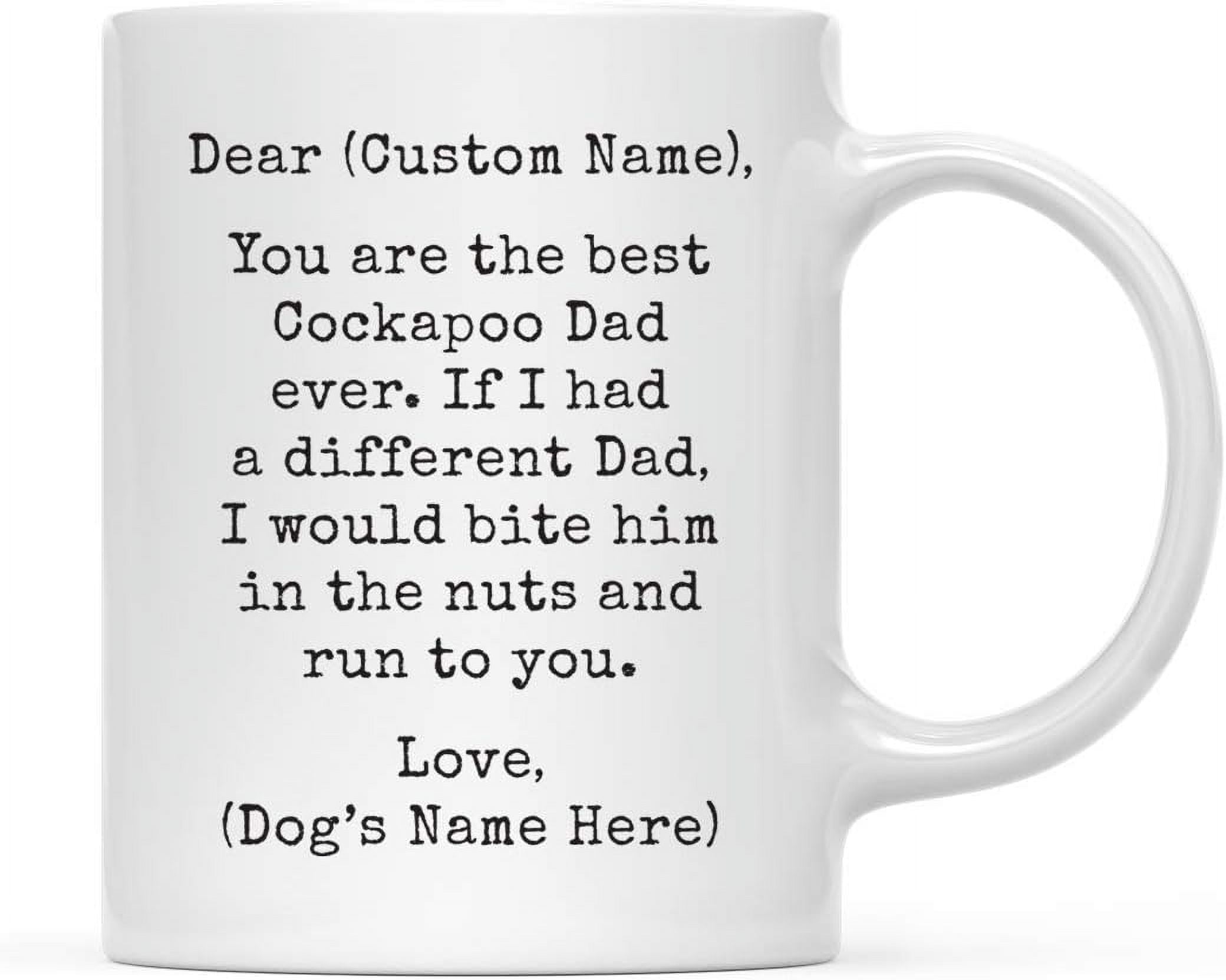 Andaz Press Personalized Funny Dog Dad 11oz. Coffee Mug Gag Gift, Best ...