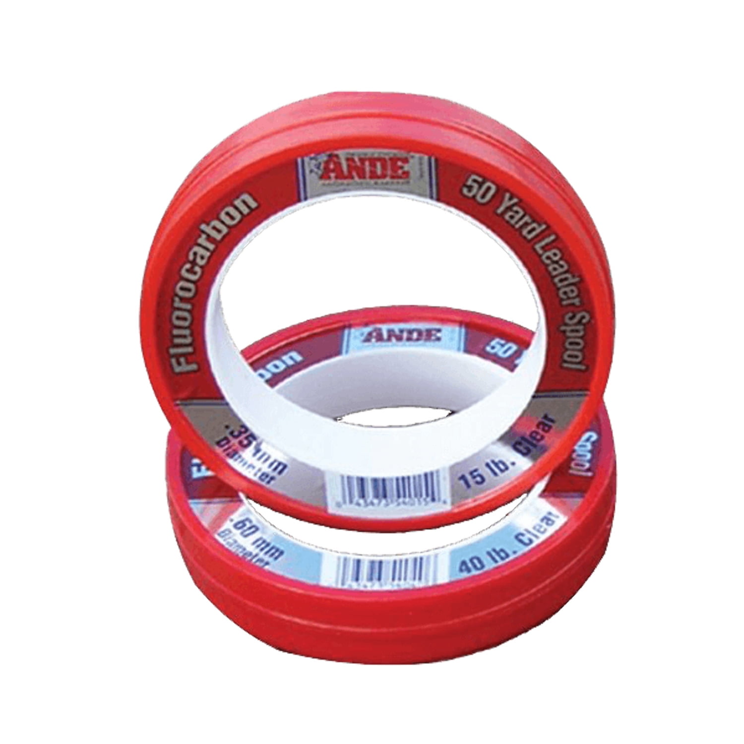 Ande Fishing Line FCW50-15 Clear Fluorocarbon Monofilament Leader 50 ...