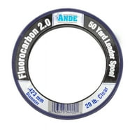 ANDE PCW500020 Monofilament Clear 20lb Leader Material Fishing Line, 50 ...