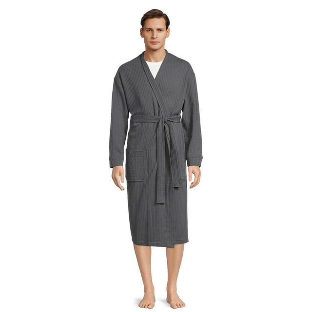 Ande Men's Belted Waffle Robe with Pockets - Walmart.com