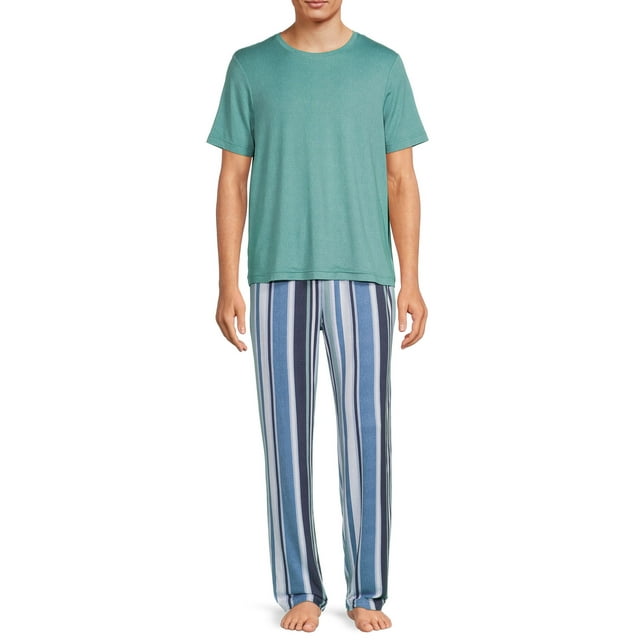Ande Men’s and Men's Big and Tall Short Sleeve Tee and Pants Sleep Set ...