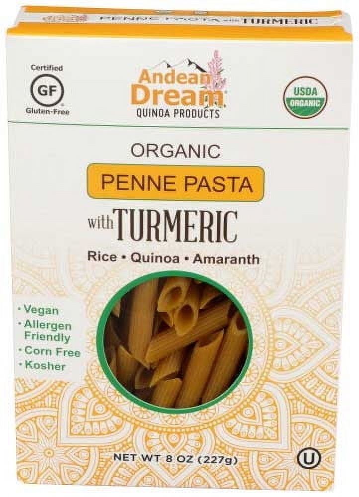 Andean Dream Organic Penne Pasta with Turmeric, 8 Ounce -- 8 per case ...