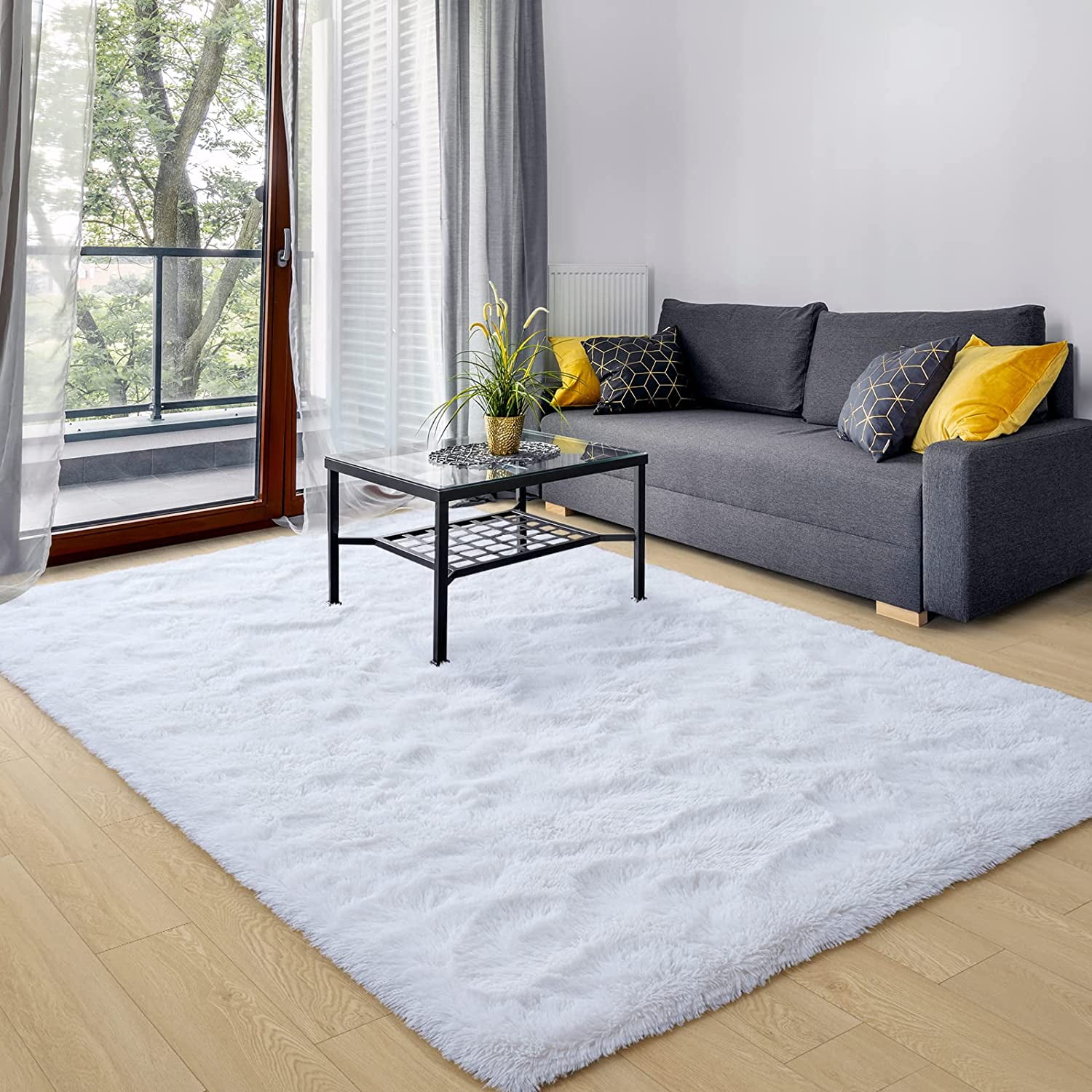 Andecor Ultra Soft Indoor Modern Area Rugs Fluffy Living Room Carpets ...