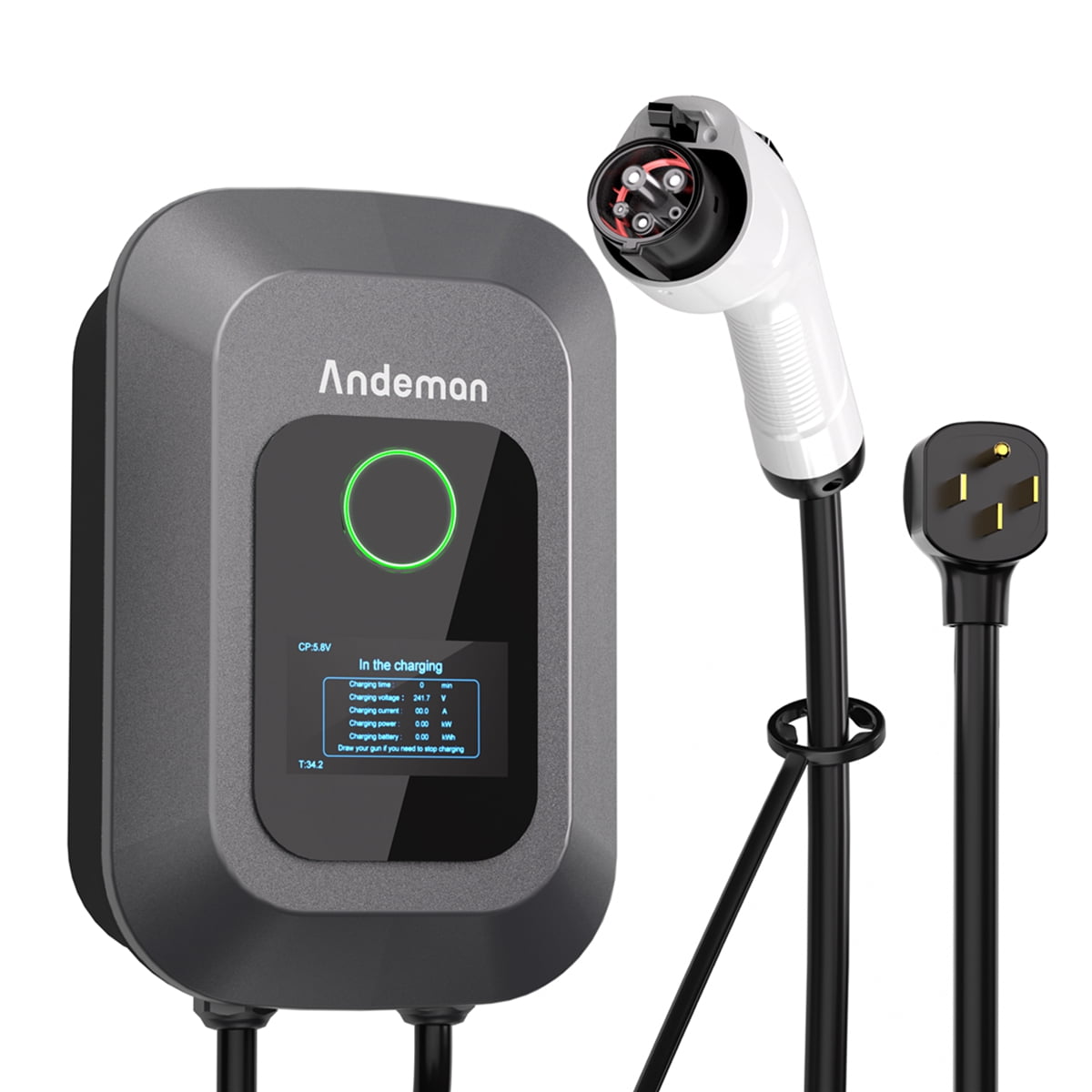 Andeman EV Charger Level 2, 40 Amp 12KW 240V Car EV Charging Station ...