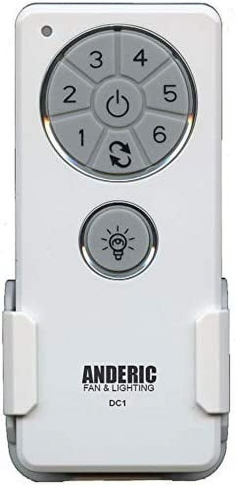 Anderic DC1 Ceiling Fan Remote Control Works with DC8 6 Speeds for ...