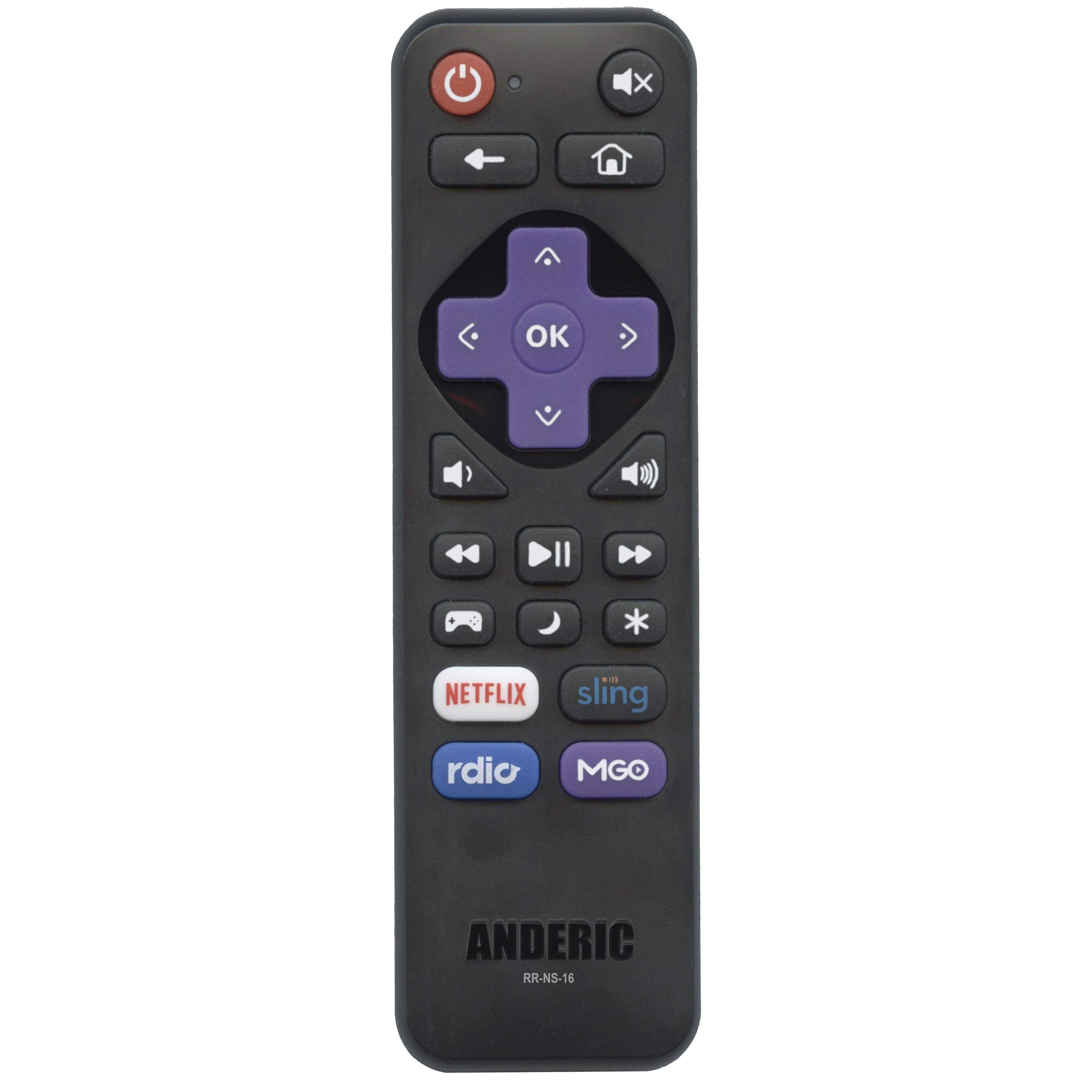 Anderic for INSIGNIA Roku Enhanced TV's 2015 - 2016 Remote Control | IR ...