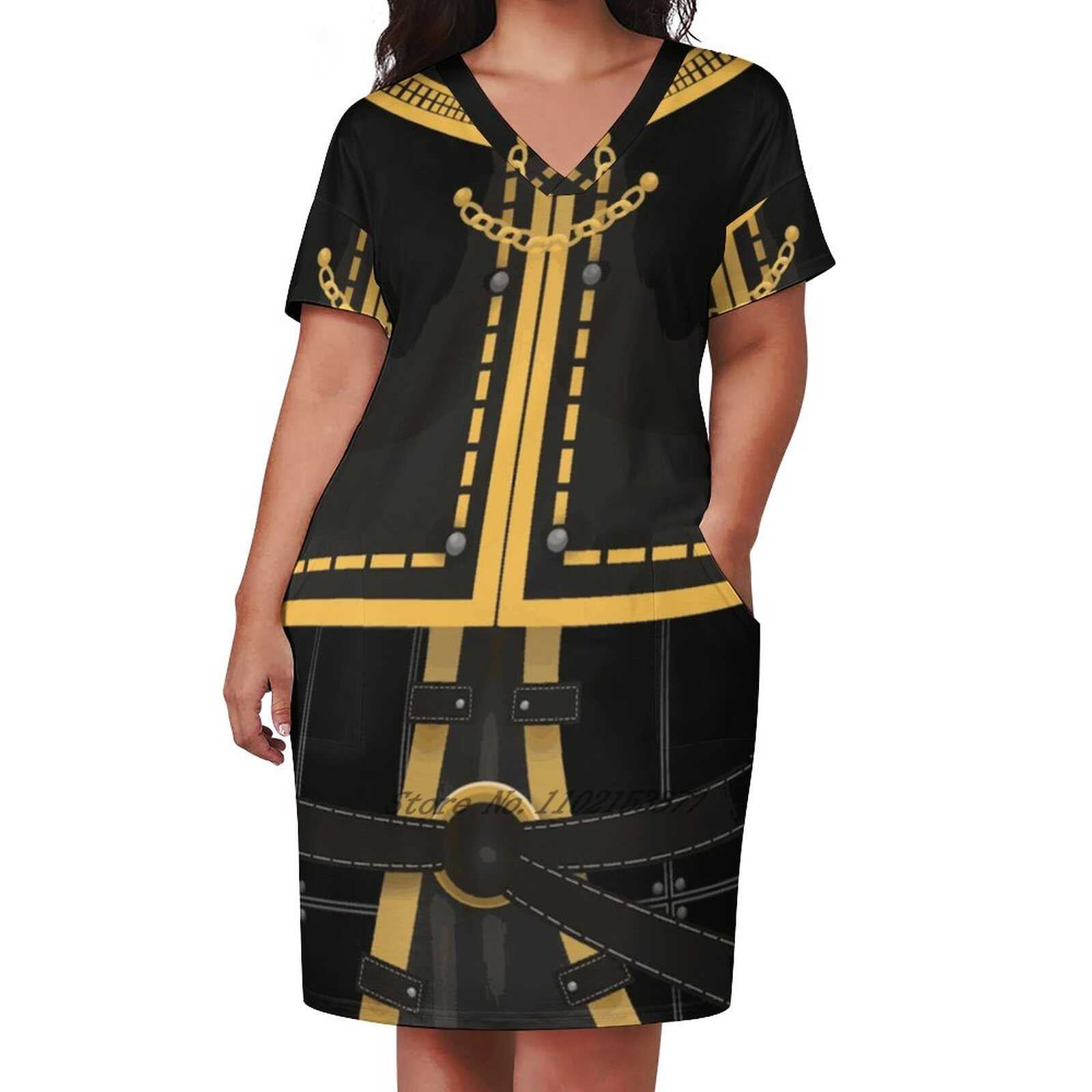 Anders Loose Pocket Dress Women'S Printed Dresses V Neck Casual Dress ...