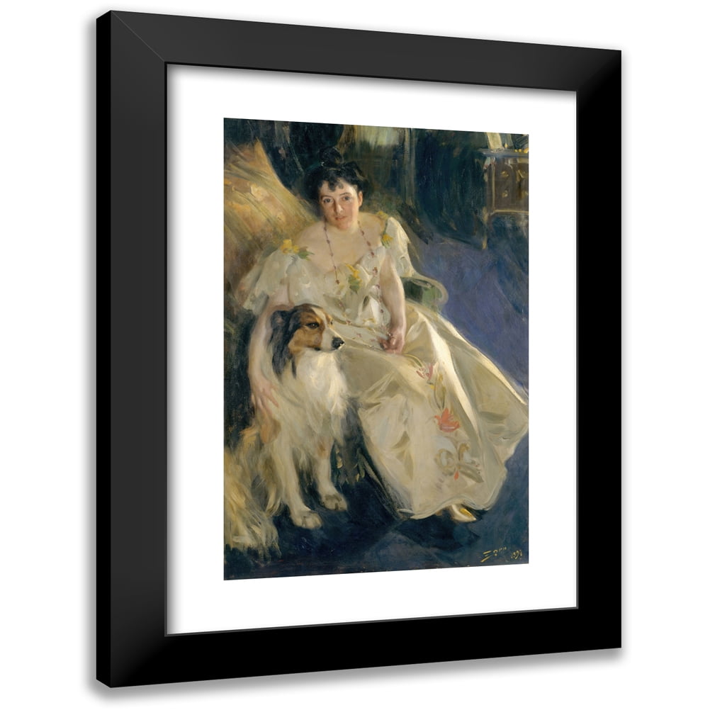Anders Zorn 17x24 Black Modern Framed Museum Art Print Titled - Mrs ...
