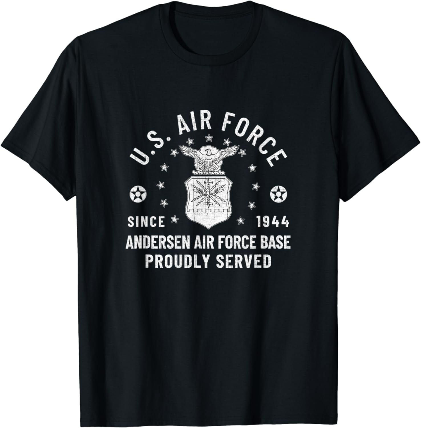 Andersen Air Force Base USAF - Andersen AFB Guam Vintage T-Shirt ...