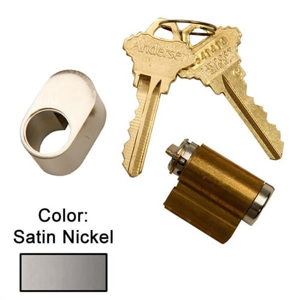 Andersen Hinged Exterior Keyed Lock in Satin Nickel 1988 to Present ...