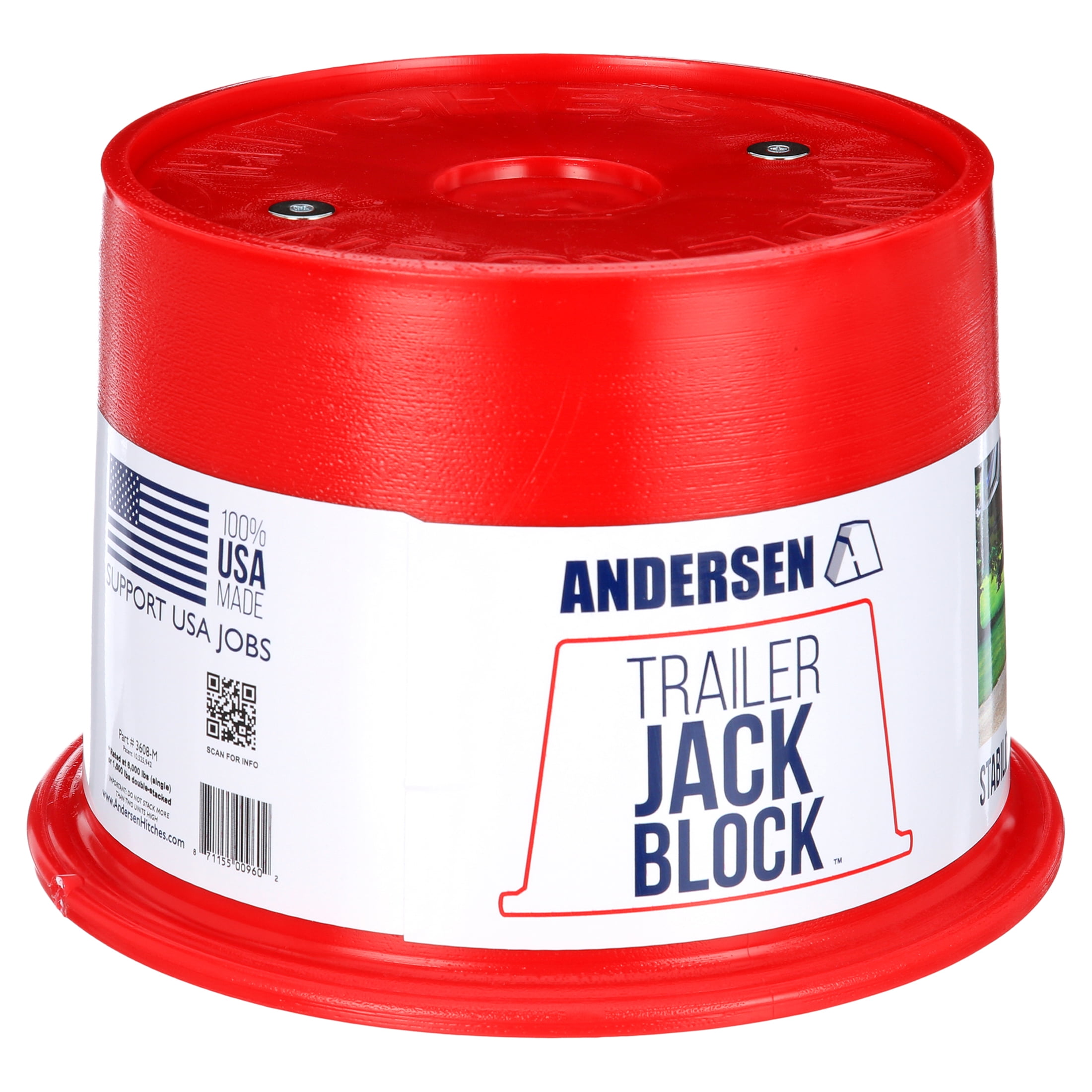 Andersen Hitches Trailer Jack Block (3608) with Magnets, Red, 1 per ...