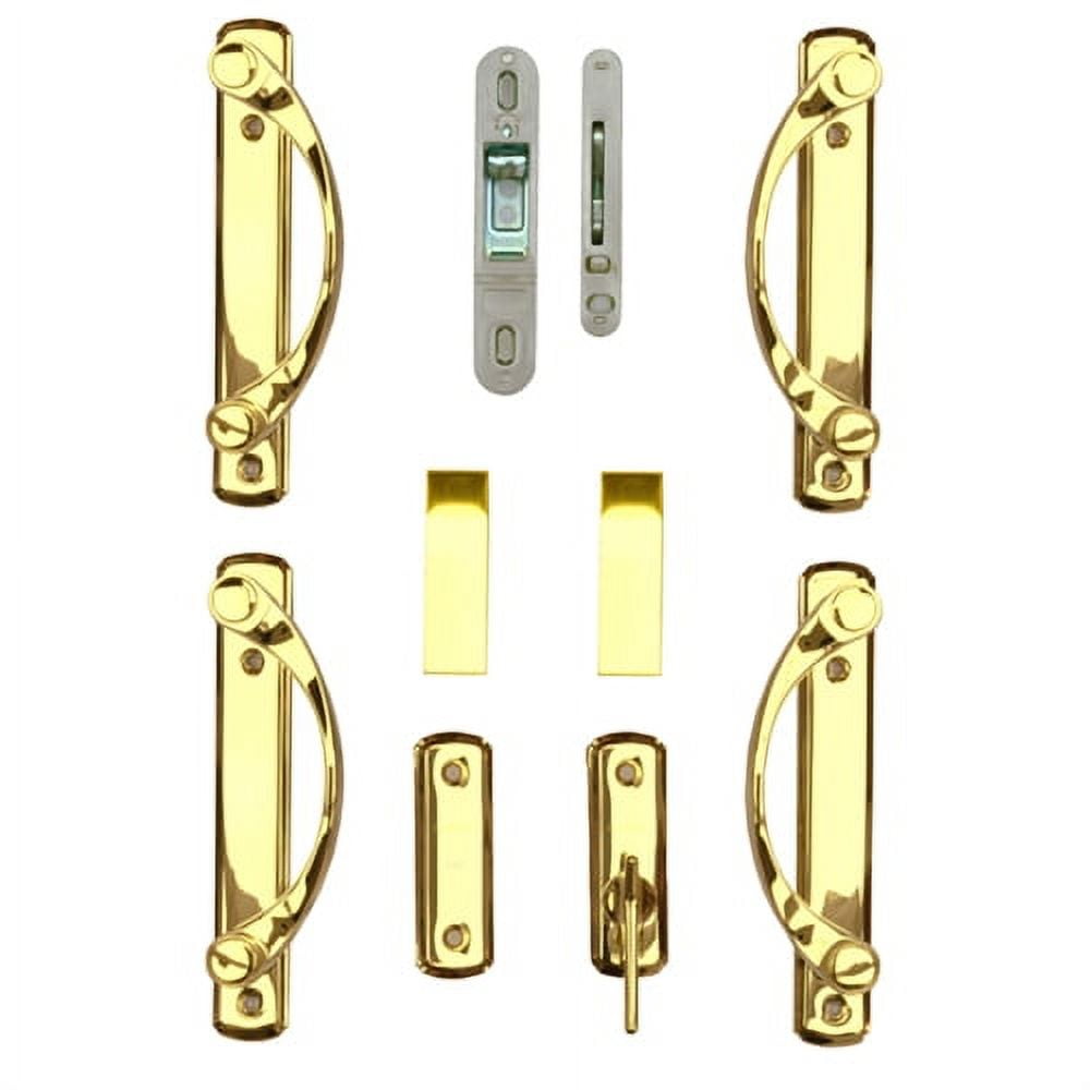 Andersen Newbury 4-Panel Gliding Door Hardware Set in Bright Brass ...